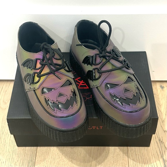 Shoes | Creeper Style Scary Jack Reflective Shoes Sz 8 | Poshmark